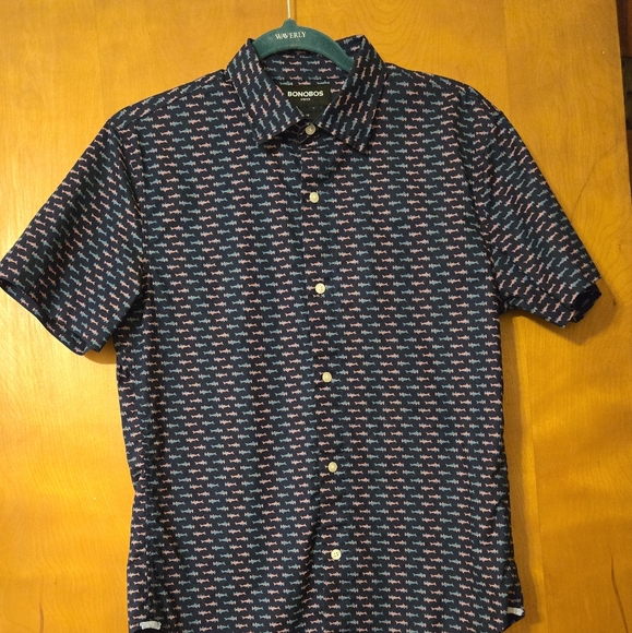 Bonobos | Shirts | Bonobos Stretch Navy Blue Slim Fit Button Down Shirt ...